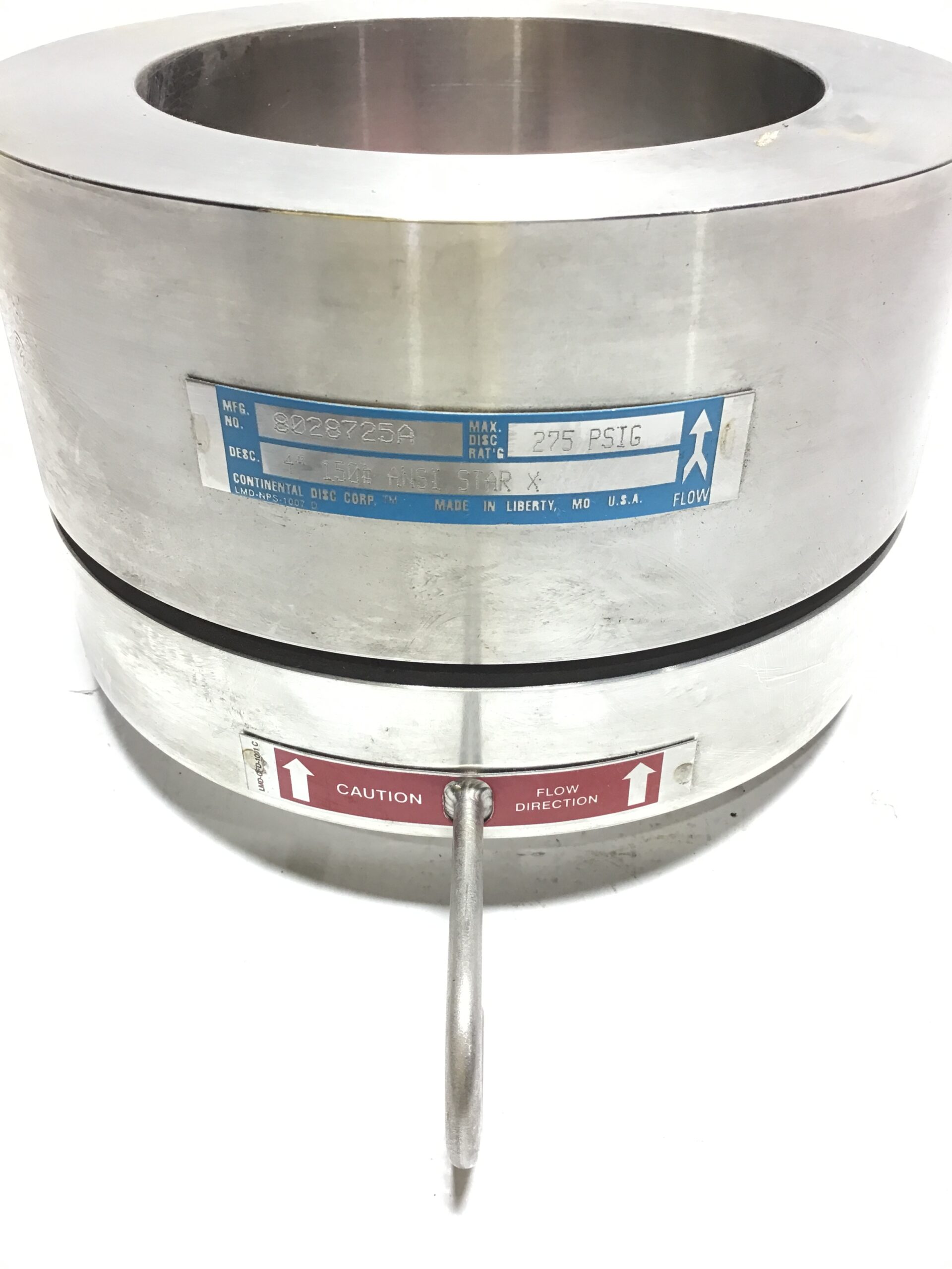 Continental Disc 8028725A Rupture Disc 4″ 275PSIG – Moses B. Glick
