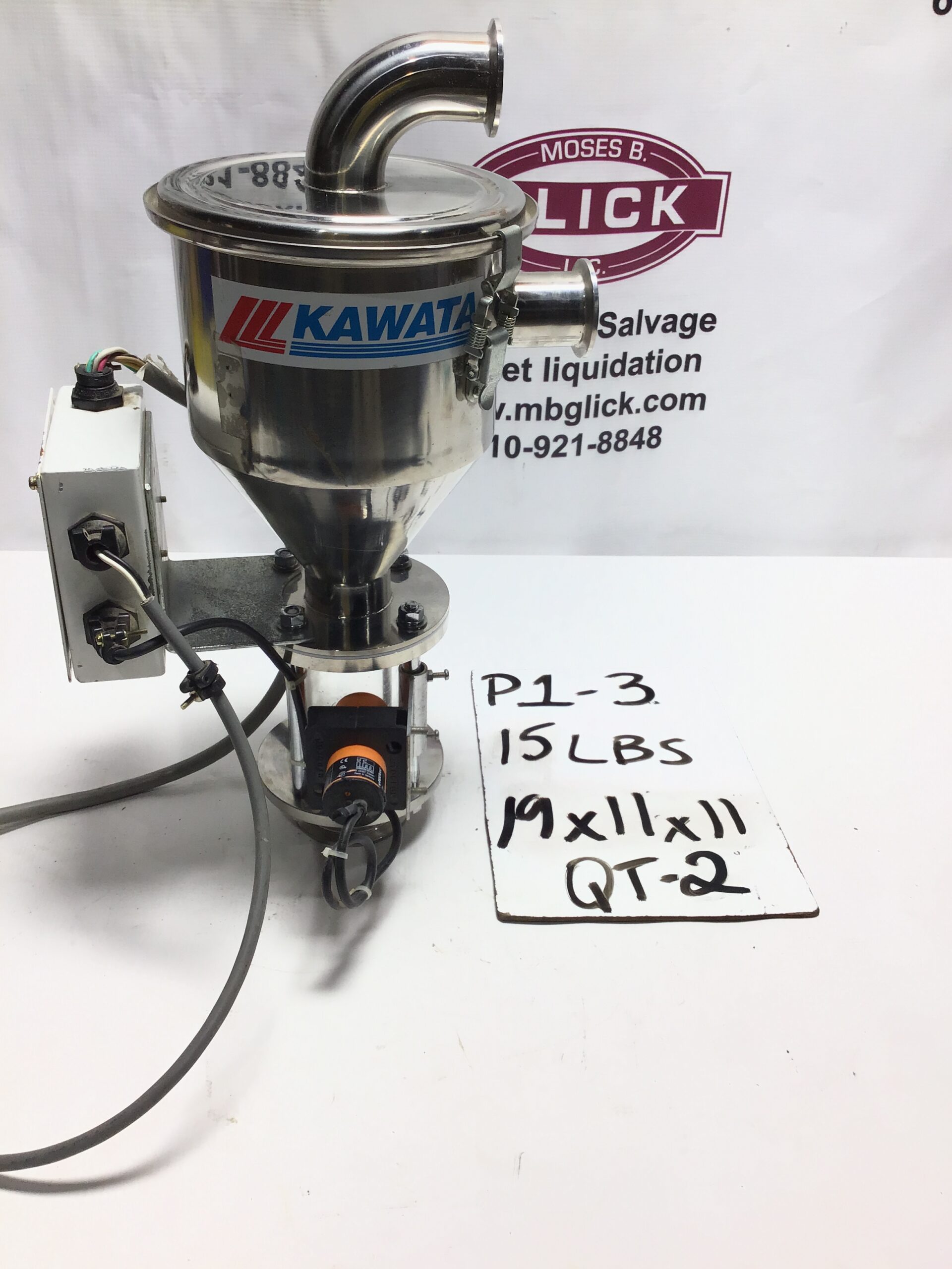 Kawata Dry Material Vacuum Loader Receiver Hopper – Moses B. Glick