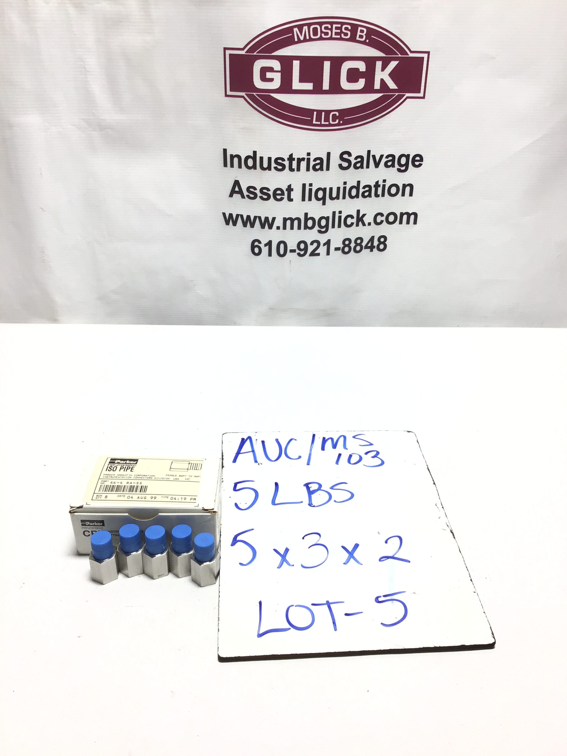 Parker 4K-4 RA-SS Stainless Steel Adapter Pipe Fitting Female BSPT to ...