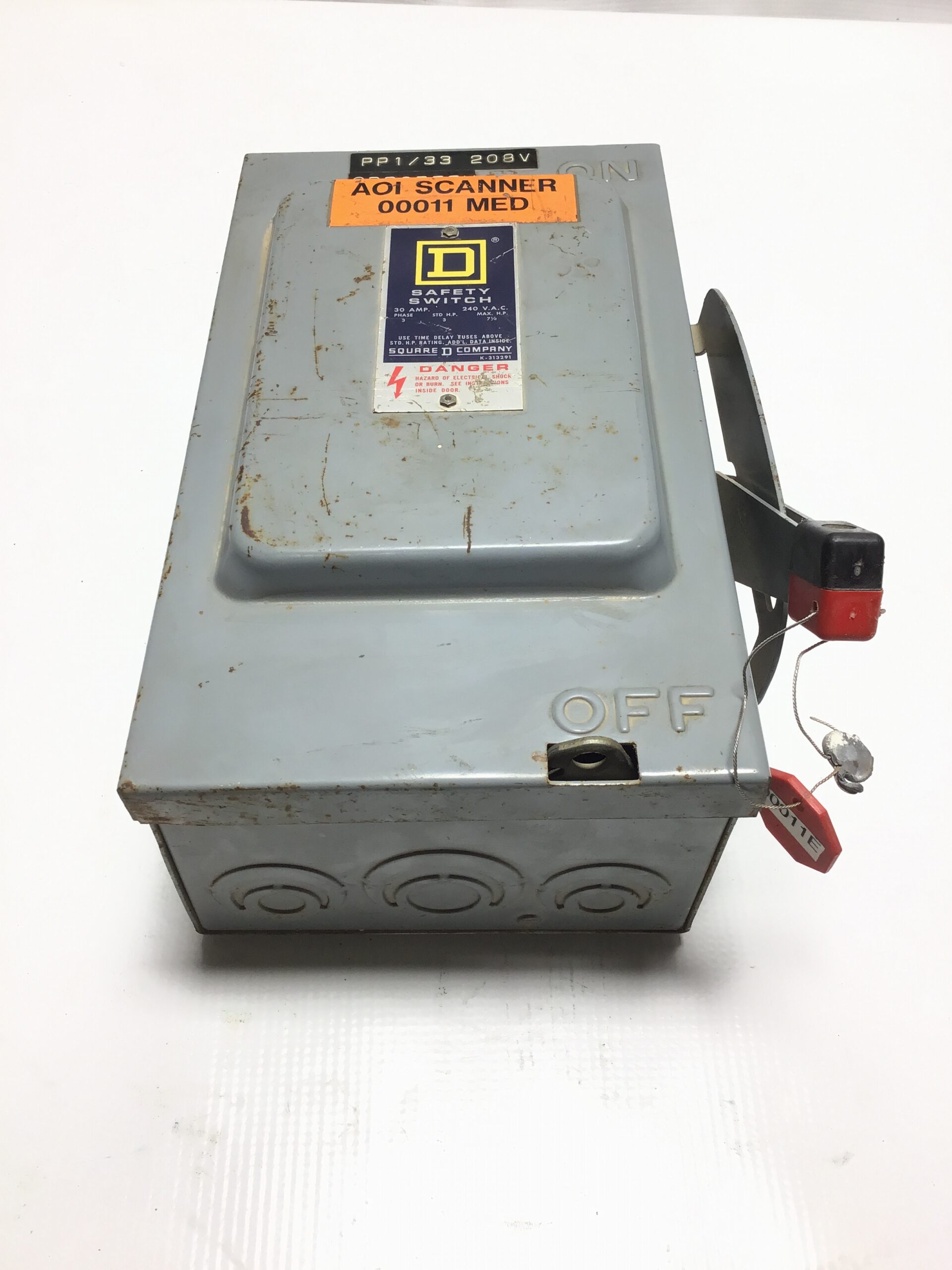 Square D H321N Heavy Duty Safety Disconnect Switch 30A 600V 3-Pole NEMA ...