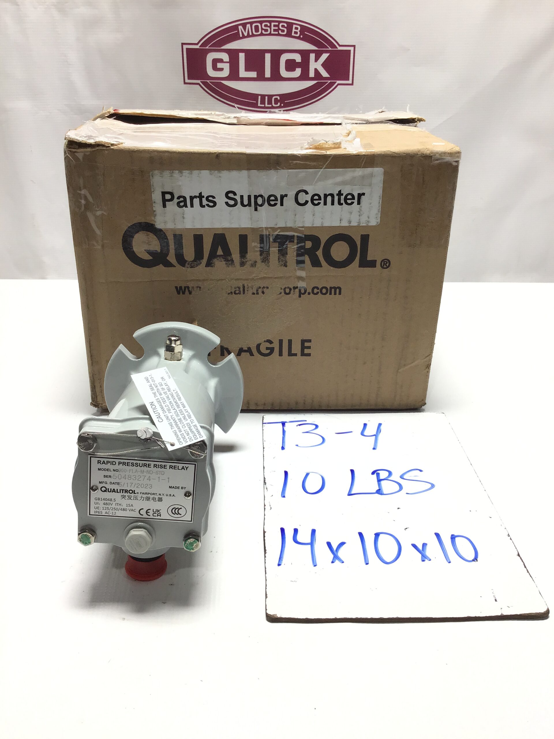 Qualitrol 900-FLA-M-NO-STD Rapid Pressure Rise Relay 15A – Moses B. Glick
