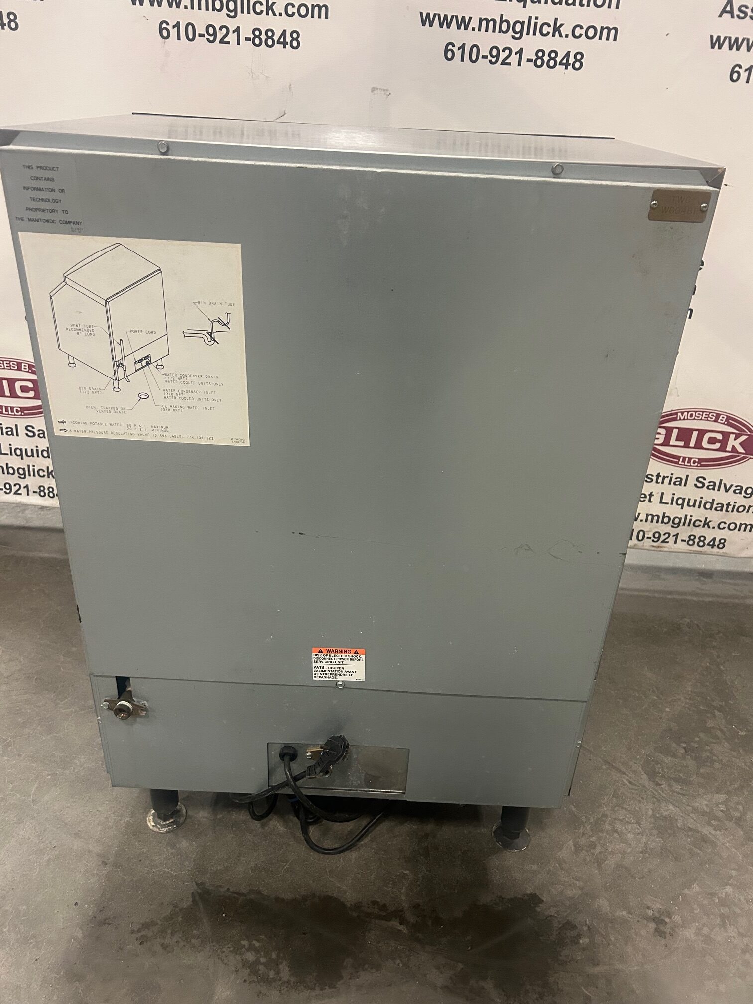 Manitowoc QY0134A Undercounter Commercial Ice Maker 115-120V – Moses B ...