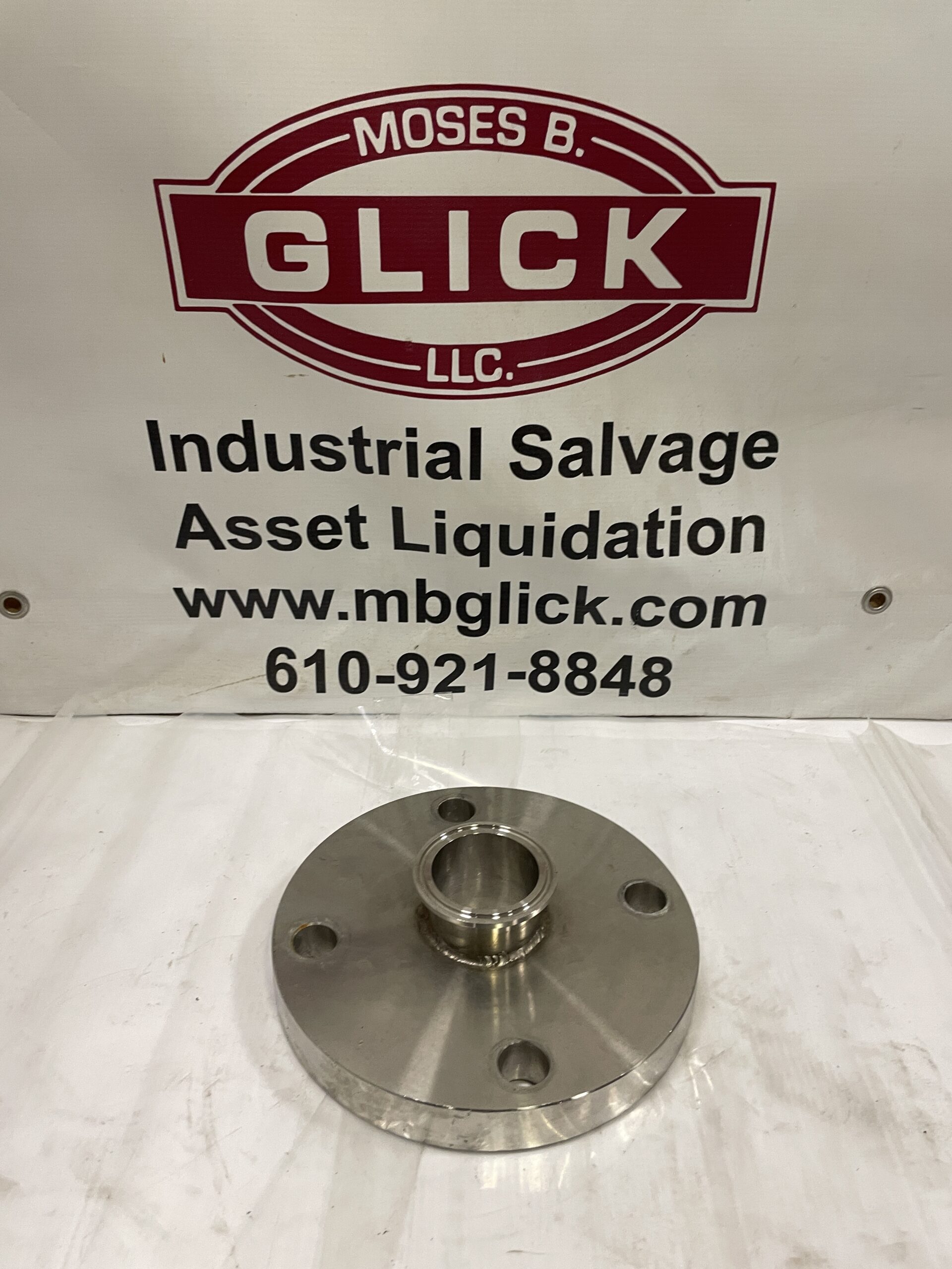 3″x2″ 304SS Stainless Steel Flange x Sanitary Tri-Clamp Adapter ...