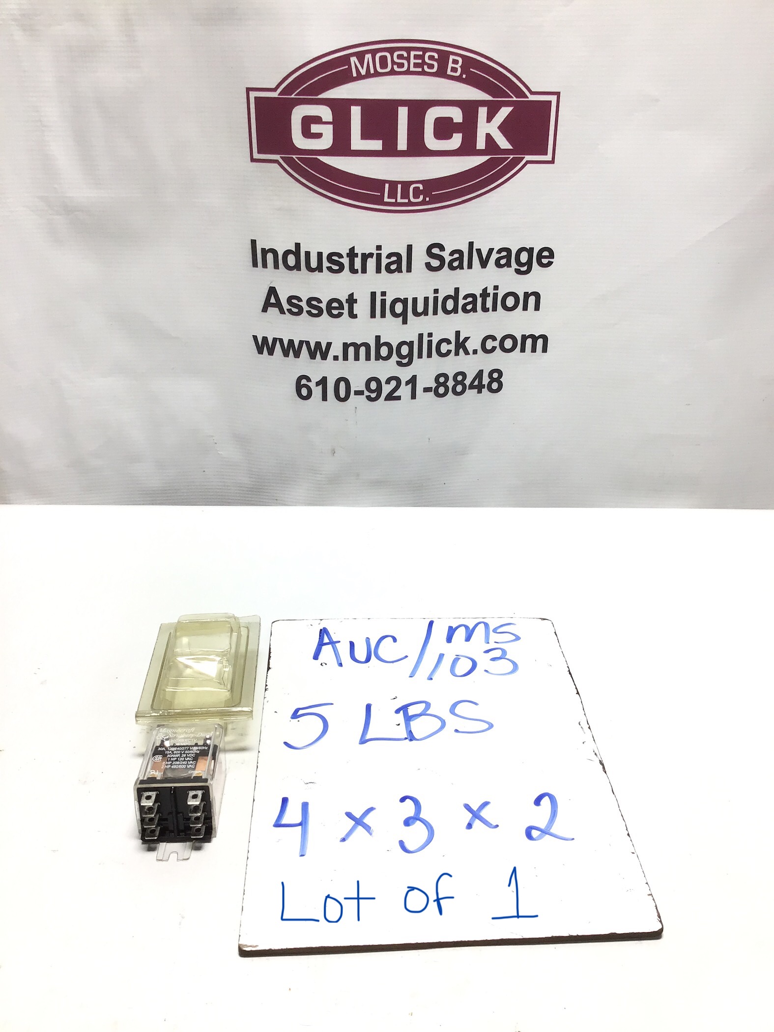 Struthers-Dunn 300XBXC1V Relay 15/30A 1-2HP – Moses B. Glick